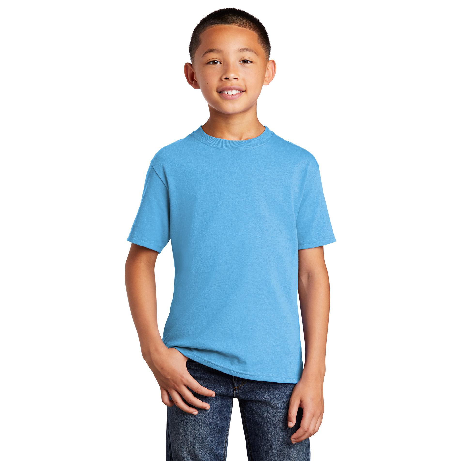 Port & Company PC54Y Youth Core Cotton Tee - Aquatic Blue | Full Source