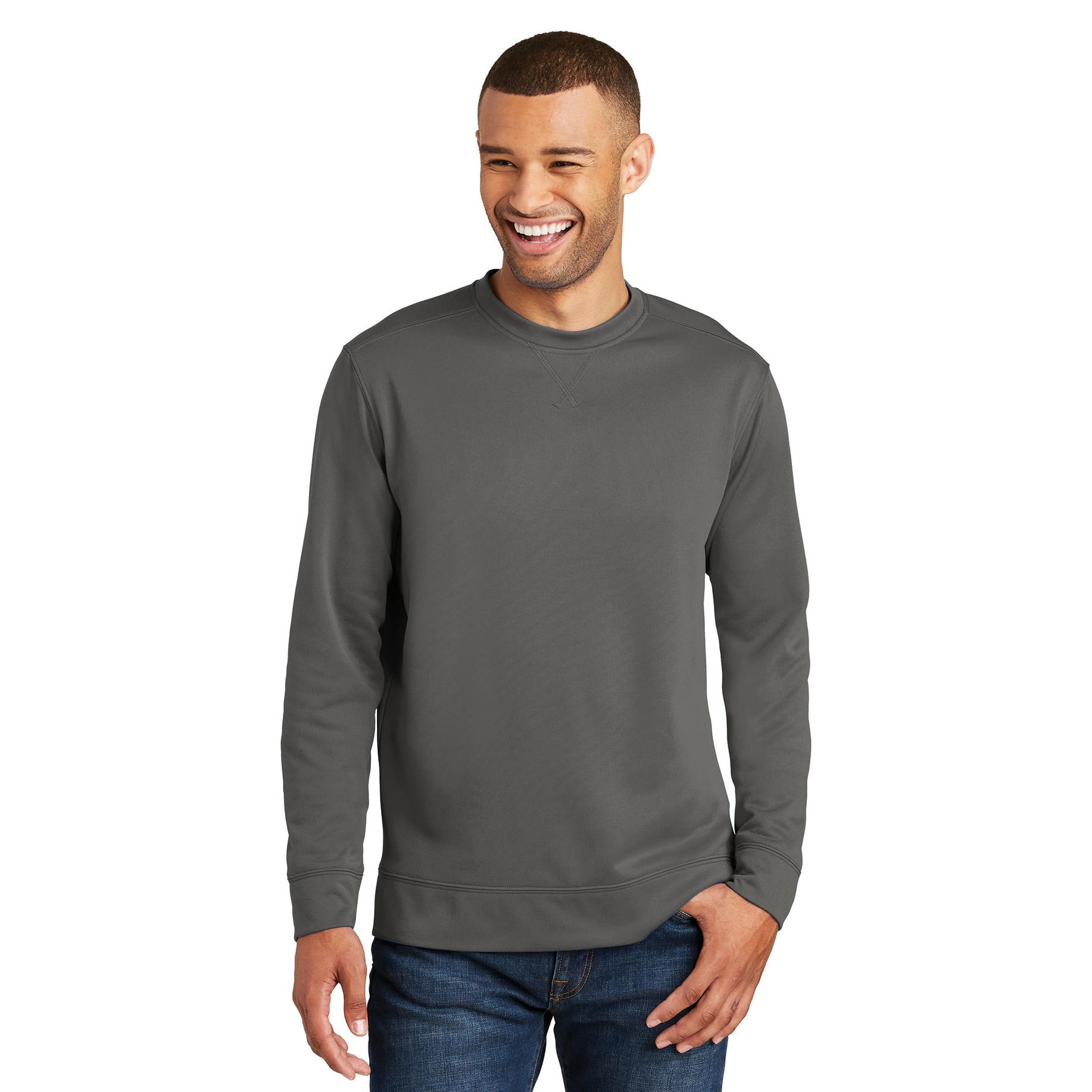 Port & Company PC590 Performance Fleece Crewneck Sweatshirt - Charcoal ...