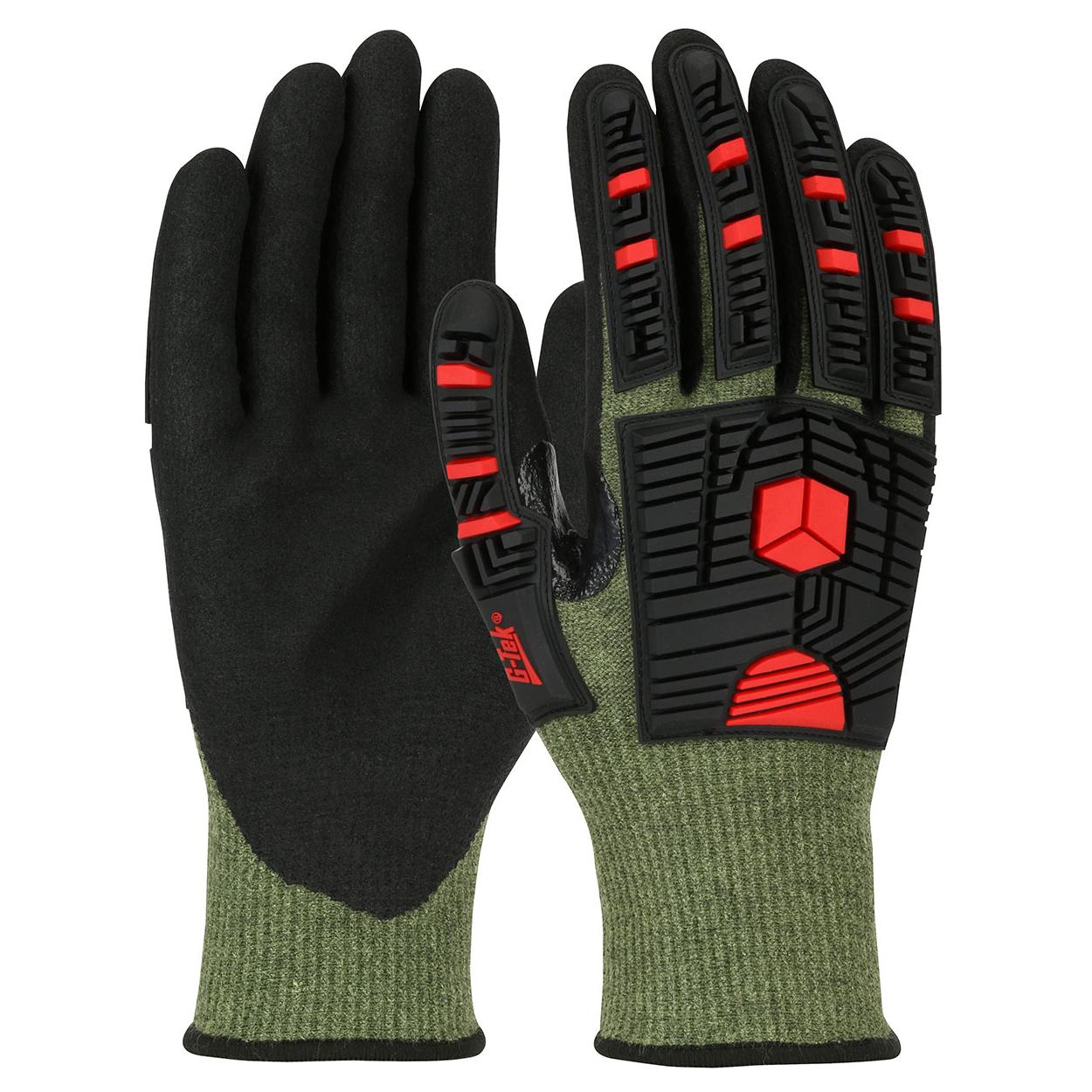 PIP 16-MP935 G-Tek PolyKor X7 Cut Level A9 Blended Gloves w/ TPR Back ...
