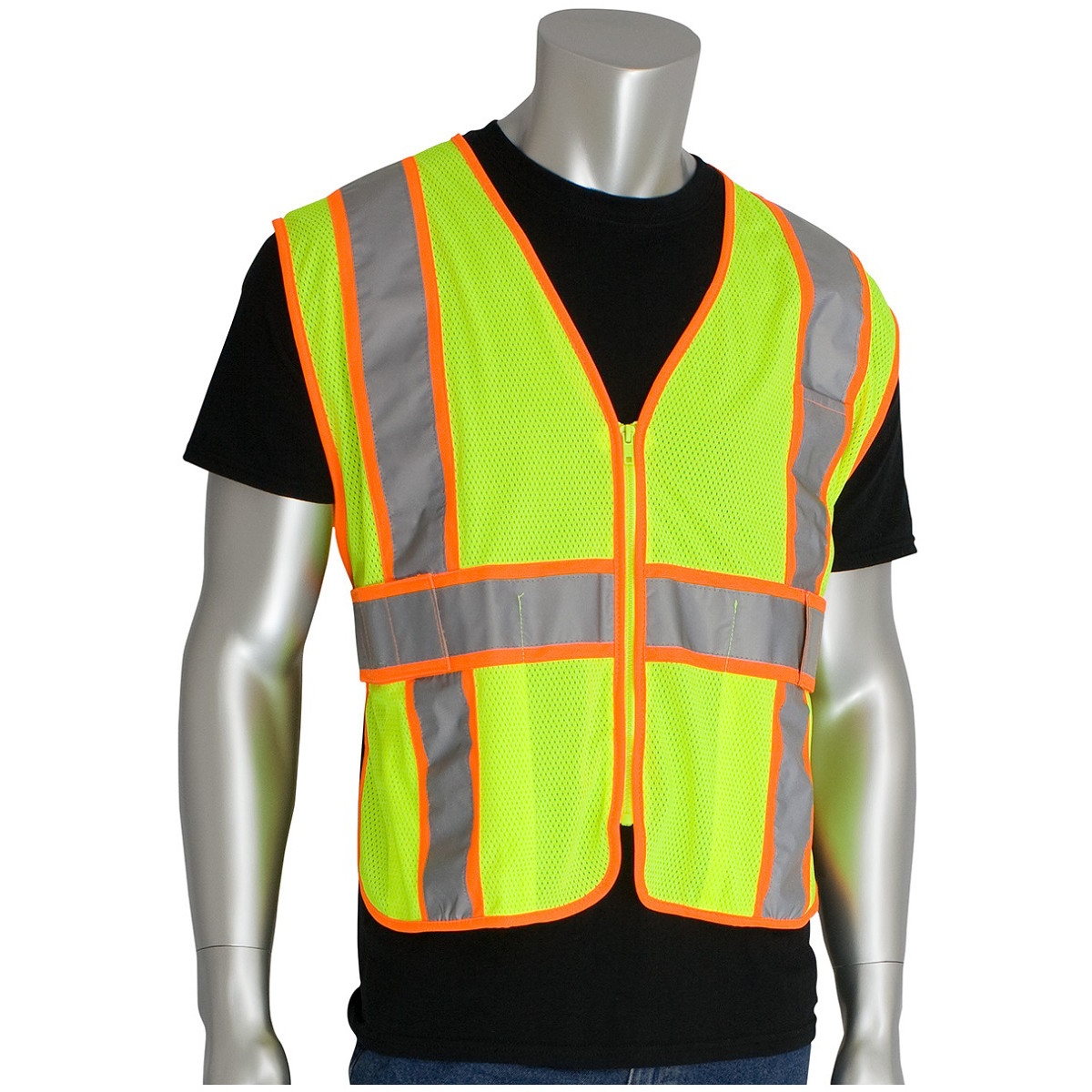 PIP 302-USV5 Type R Class 2 Two-Tone Adjustable Mesh Safety Vest ...
