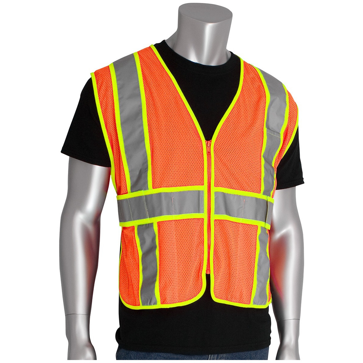 PIP 302-USV5 Type R Class 2 Two-Tone Adjustable Mesh Safety Vest ...