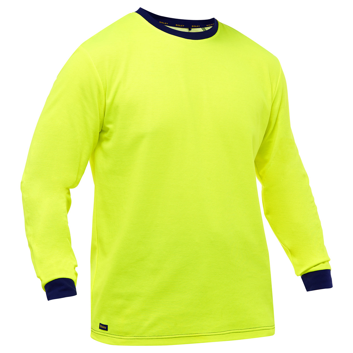 PIP 310M6118 Bisley Non-ANSI Long Sleeve Safety Shirt - Yellow/Lime | Full Source