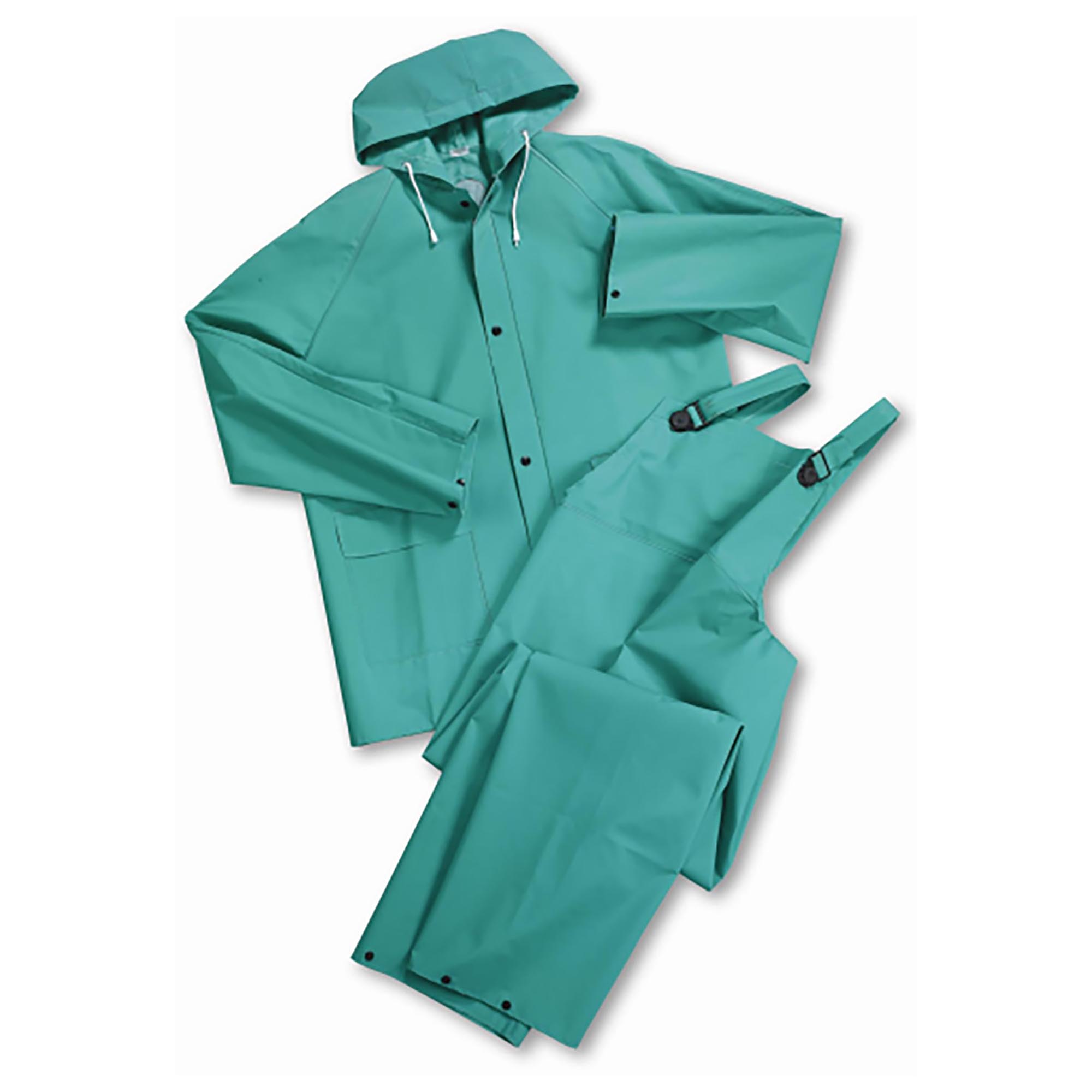 PIP 4045 ChemFR Treated PVC Two-Piece Acid Suit - Green | Full Source
