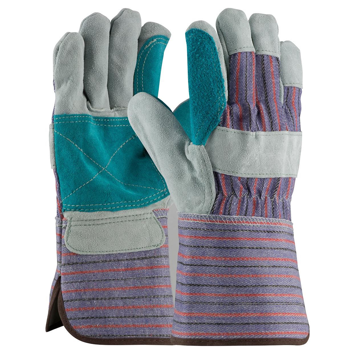 PIP 84-7633 "B/C" Grade Shoulder Split Cowhide Leather Double Palm ...