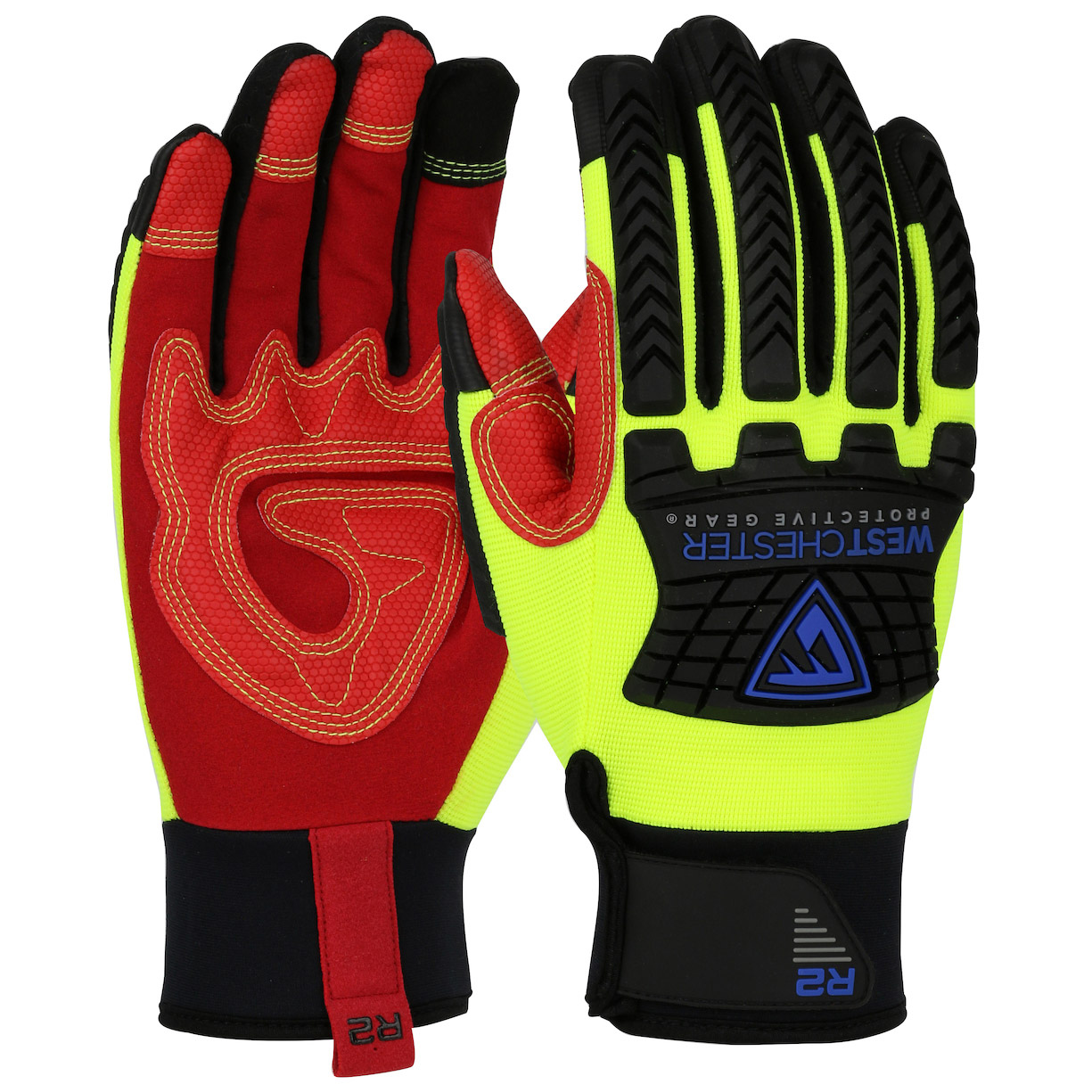 PIP 87810 R2 Safety Rigger Synthetic Leather Double Palm Gloves with ...