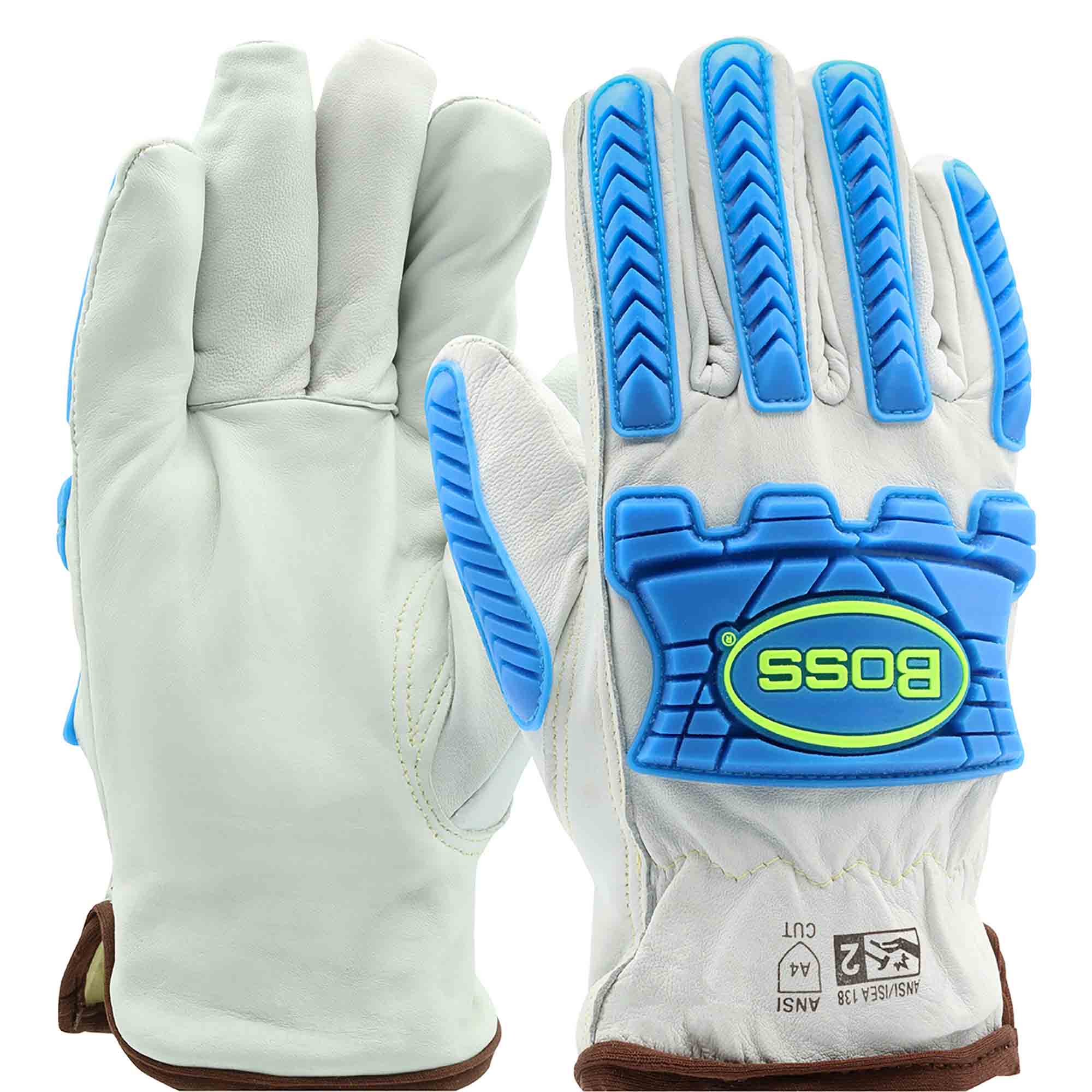 PIP 9120 Boss Top Grain Sheepskin Leather Drivers Gloves - TPR Impact ...