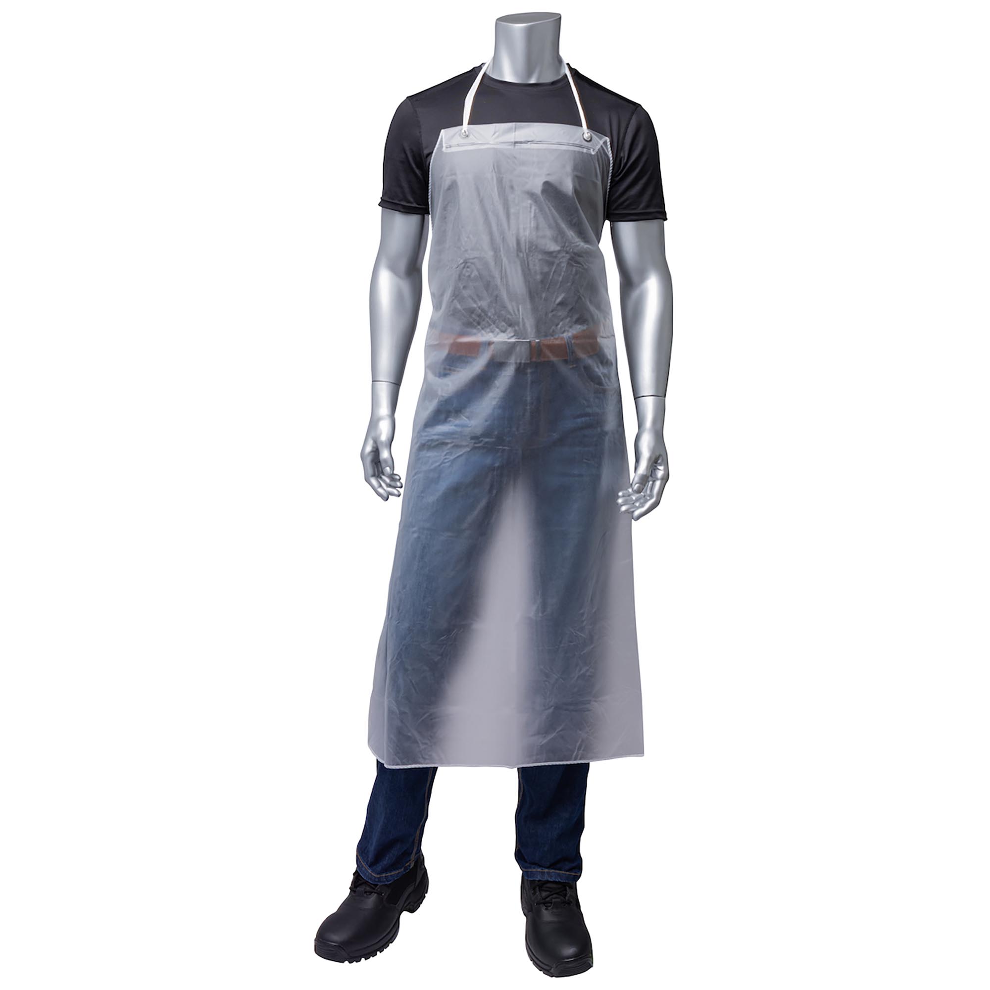 PIP UPC Vinyl Apron - 8 mil - Clear | Full Source
