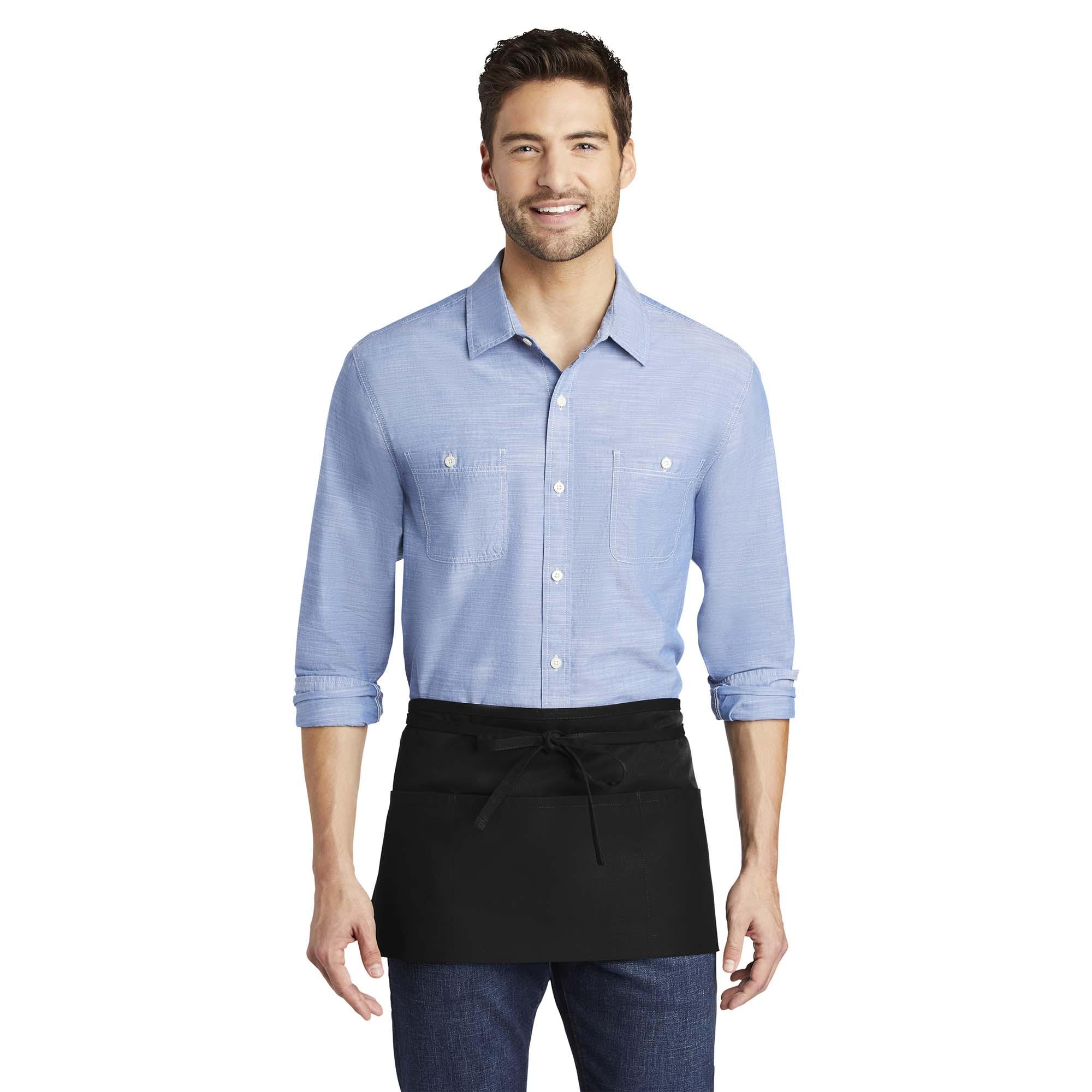Port Authority A702 Easy Care Waist Apron with Stain Release - Black ...