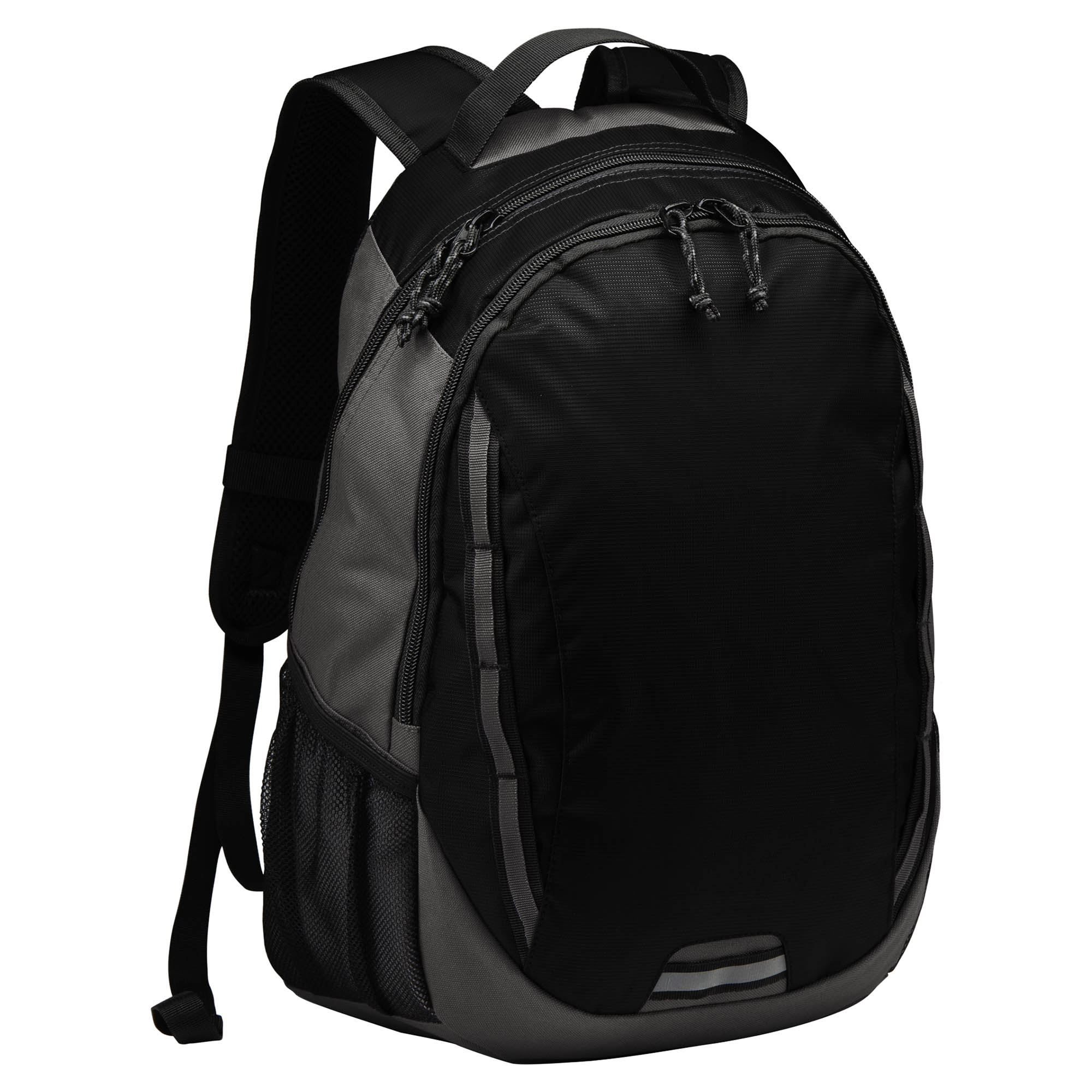 Port Authority BG208 Ridge Backpack - Black/Dark Charcoal | Full Source