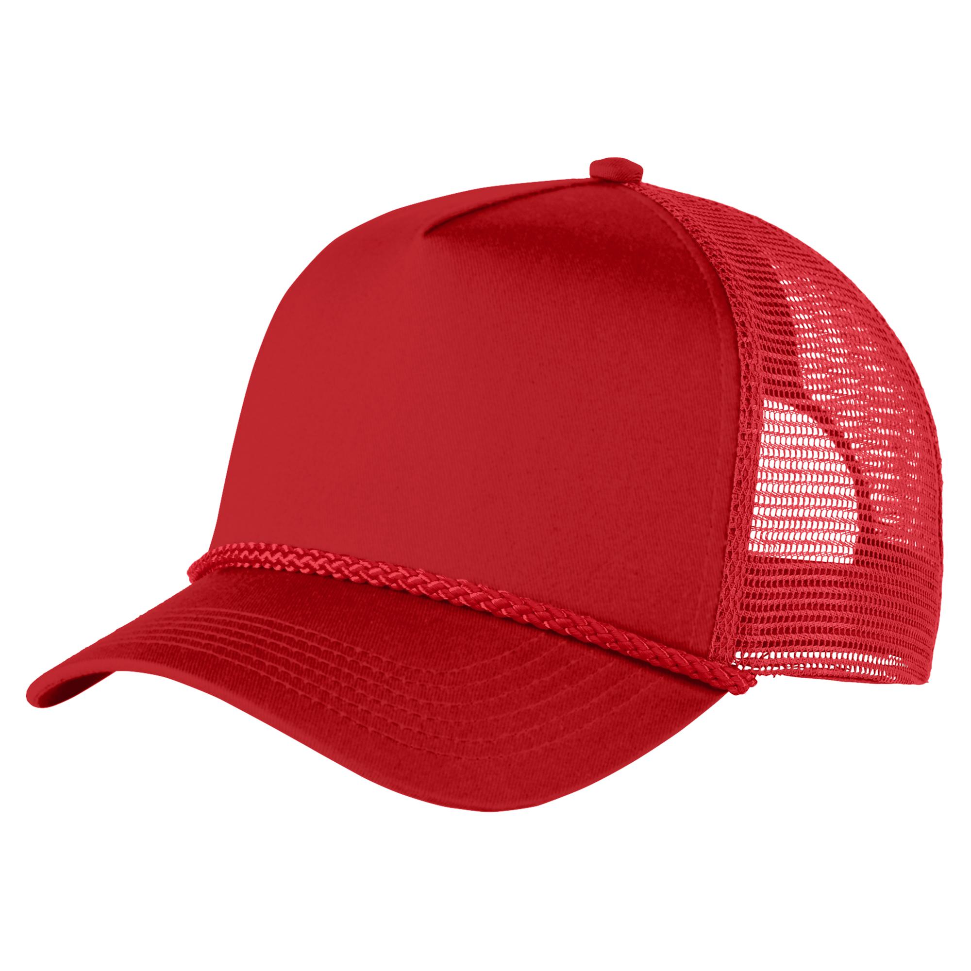 Port Authority C932 5-Panel Snapback Cap - Red | Full Source