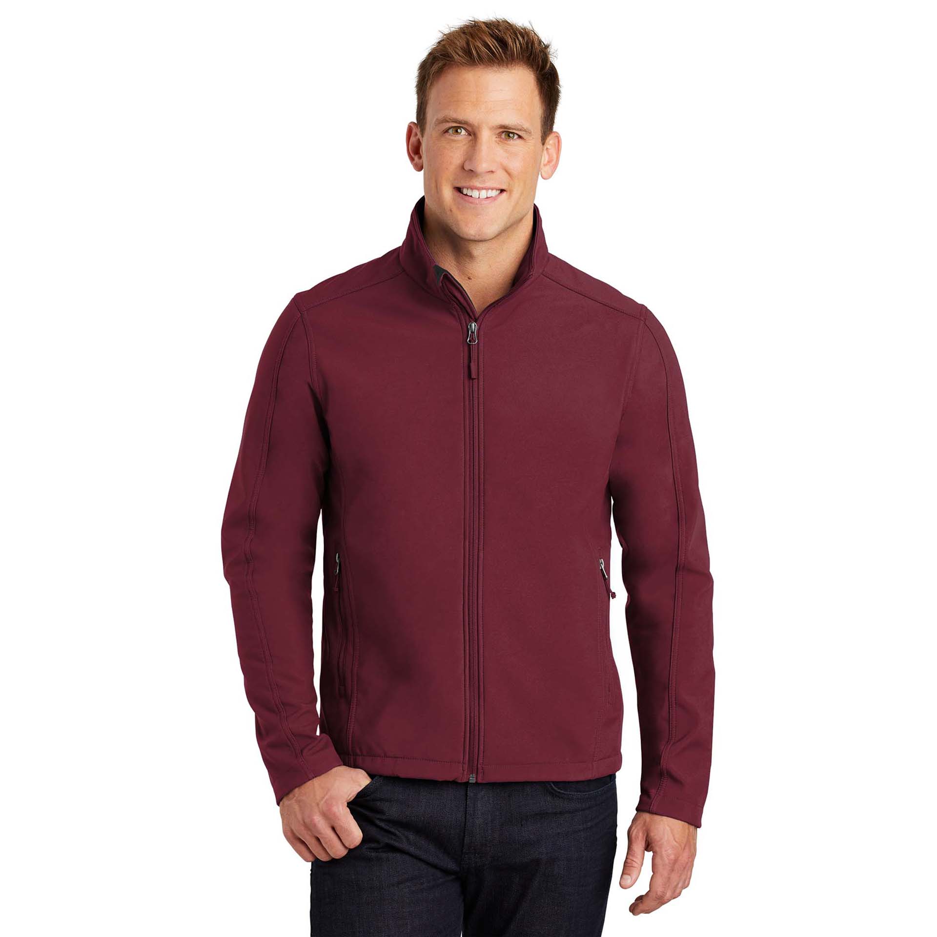 Port Authority J317 Core Soft Shell Jacket - Maroon | Full Source