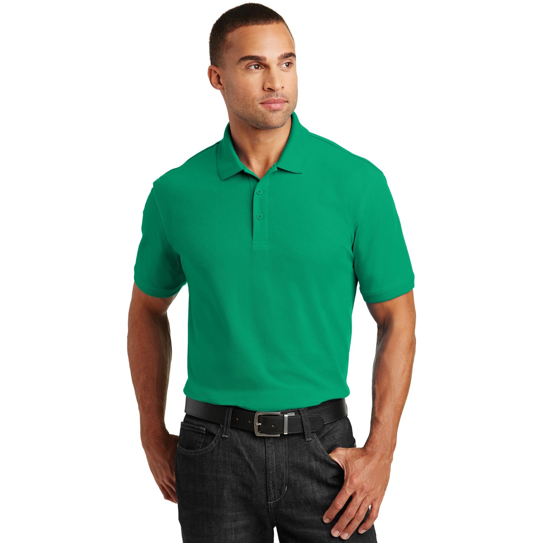 Port Authority K100 Core Classic Pique Polo - Bright Kelly Green | Full ...