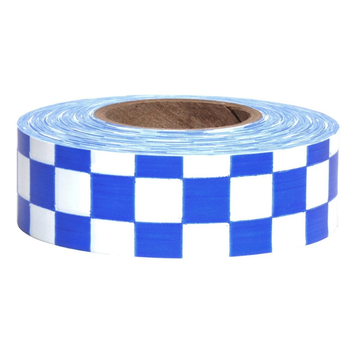 Presco CKWB Checkerboard Roll Flagging Tape - White/Blue | Full Source