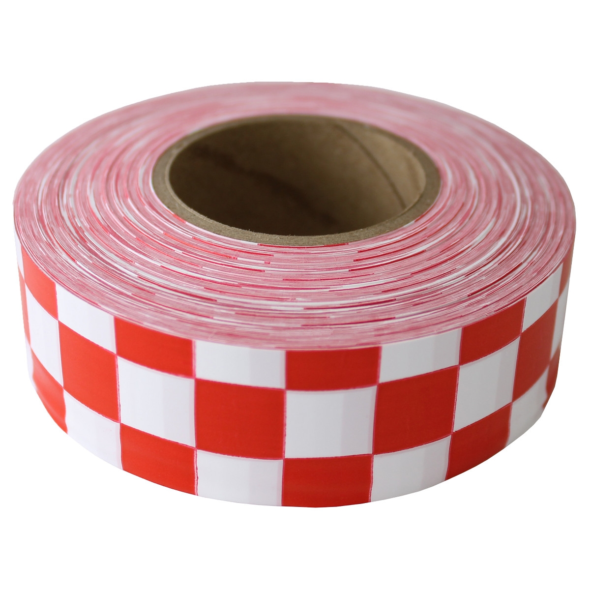 Presco CKWR Checkerboard Roll Flagging Tape - White/Red | Full Source