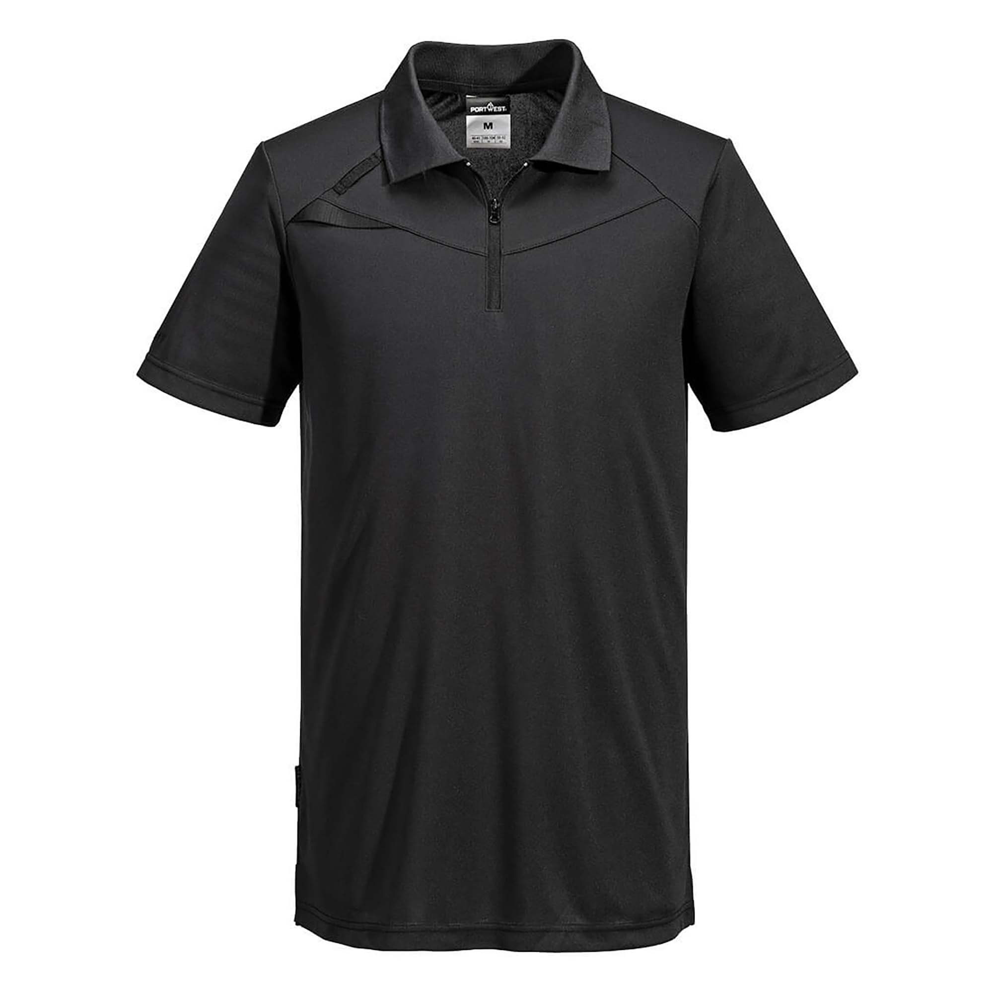 Portwest DX410 DX4 Polo Shirt S/S - All Black | Full Source