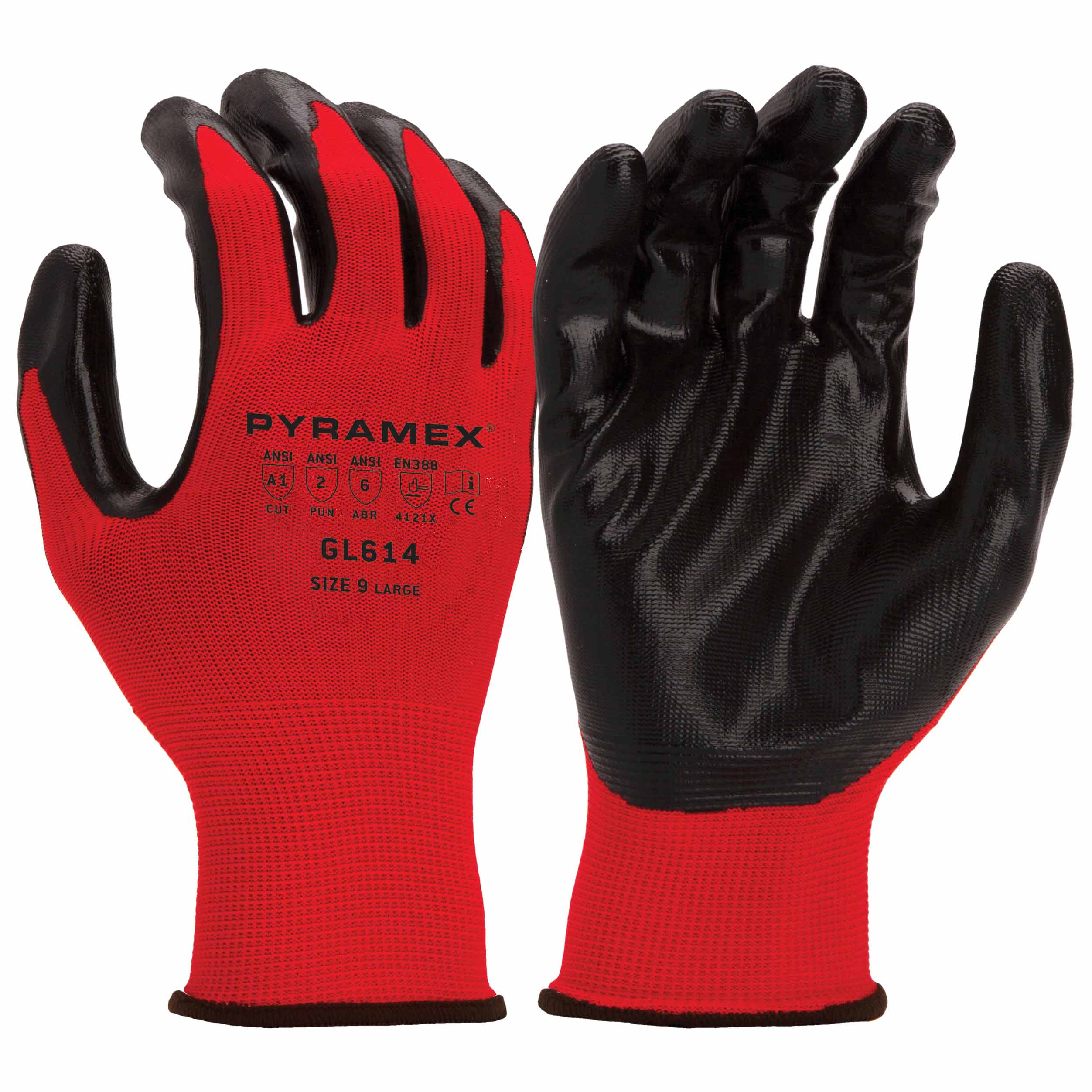 Pyramex GL614 Polyester Nitrile Work Gloves | Full Source