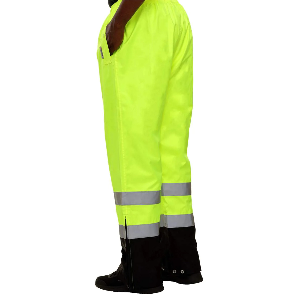 Reflective Apparel 700STLB ANSI Class E Waterproof Black Bottom Safety ...