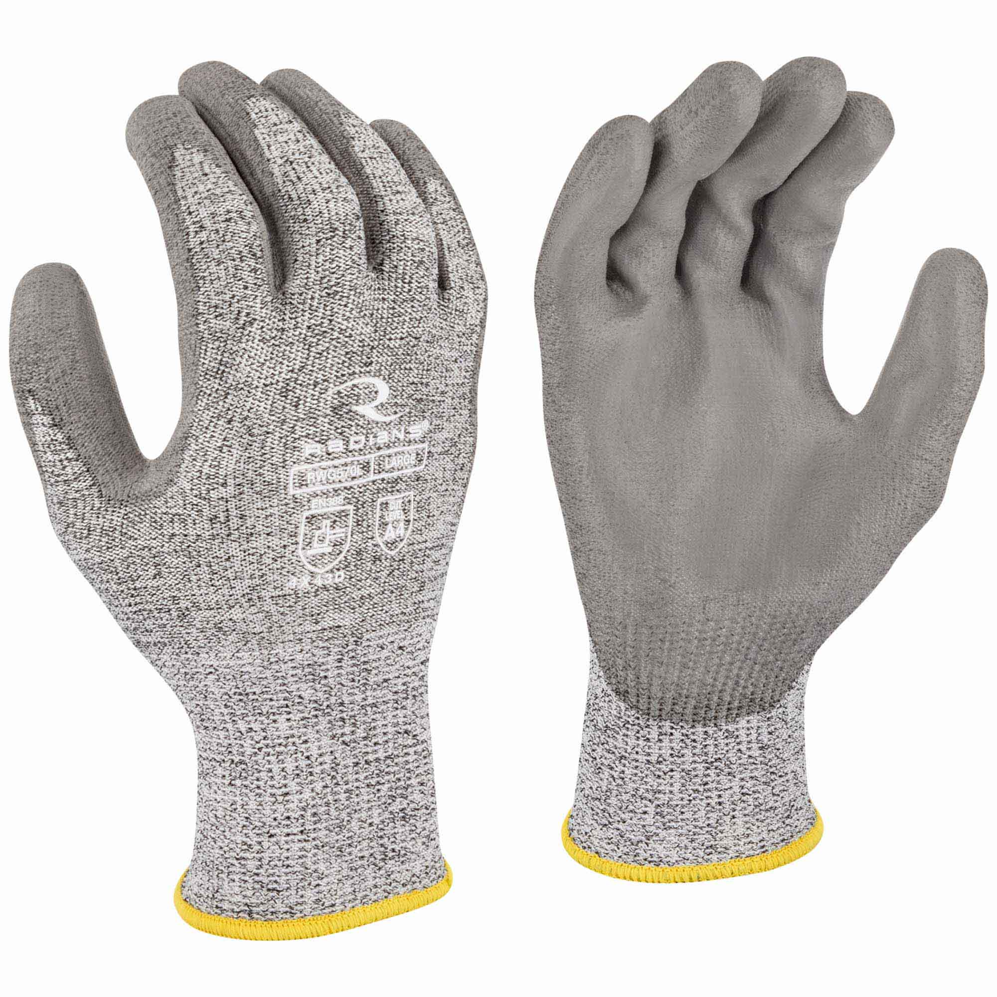 Radians RWG570 Cut Level A4 PU Coated Work Gloves | Full Source