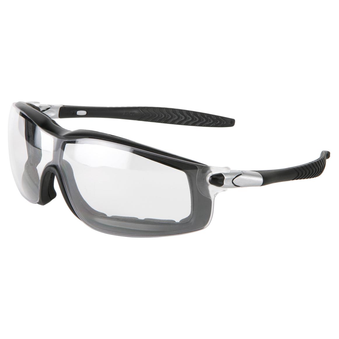 MCR Safety RT110AF RT1 Safety Glasses/Goggles - Black Frame - Clear ...