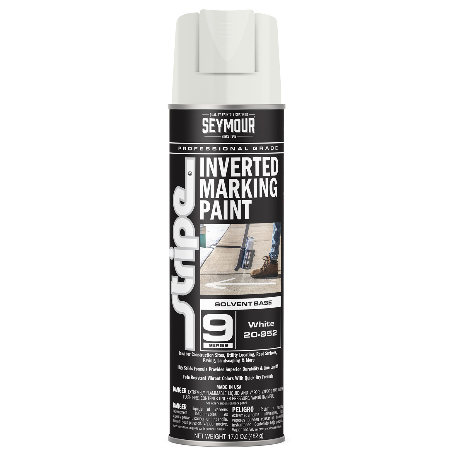 Seymour 20-952 Stripe 9-Series Inverted Ground Marking Paint - White ...