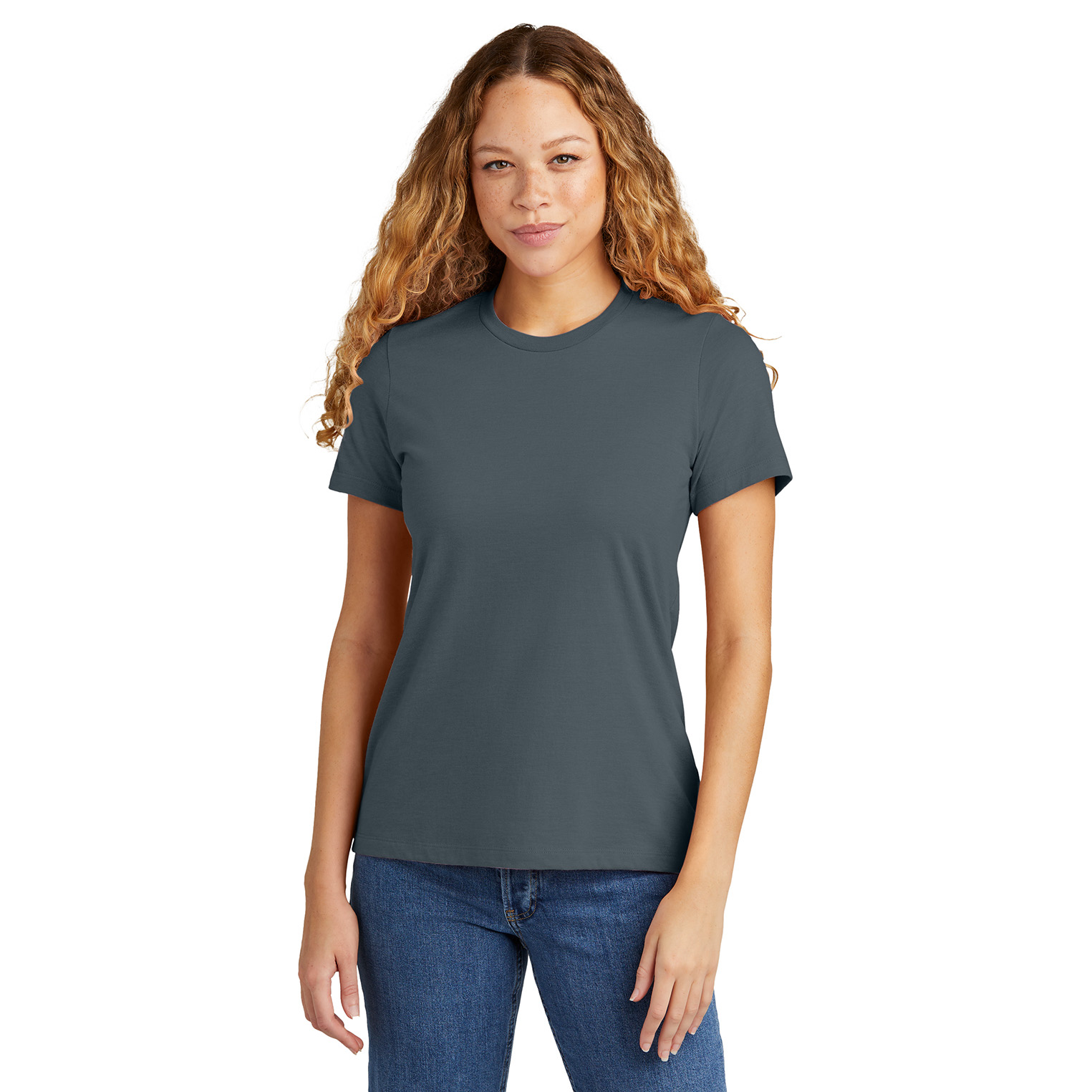 Gildan 67000L Softstyle Women's CVC T-Shirt - Steel Blue | Full Source