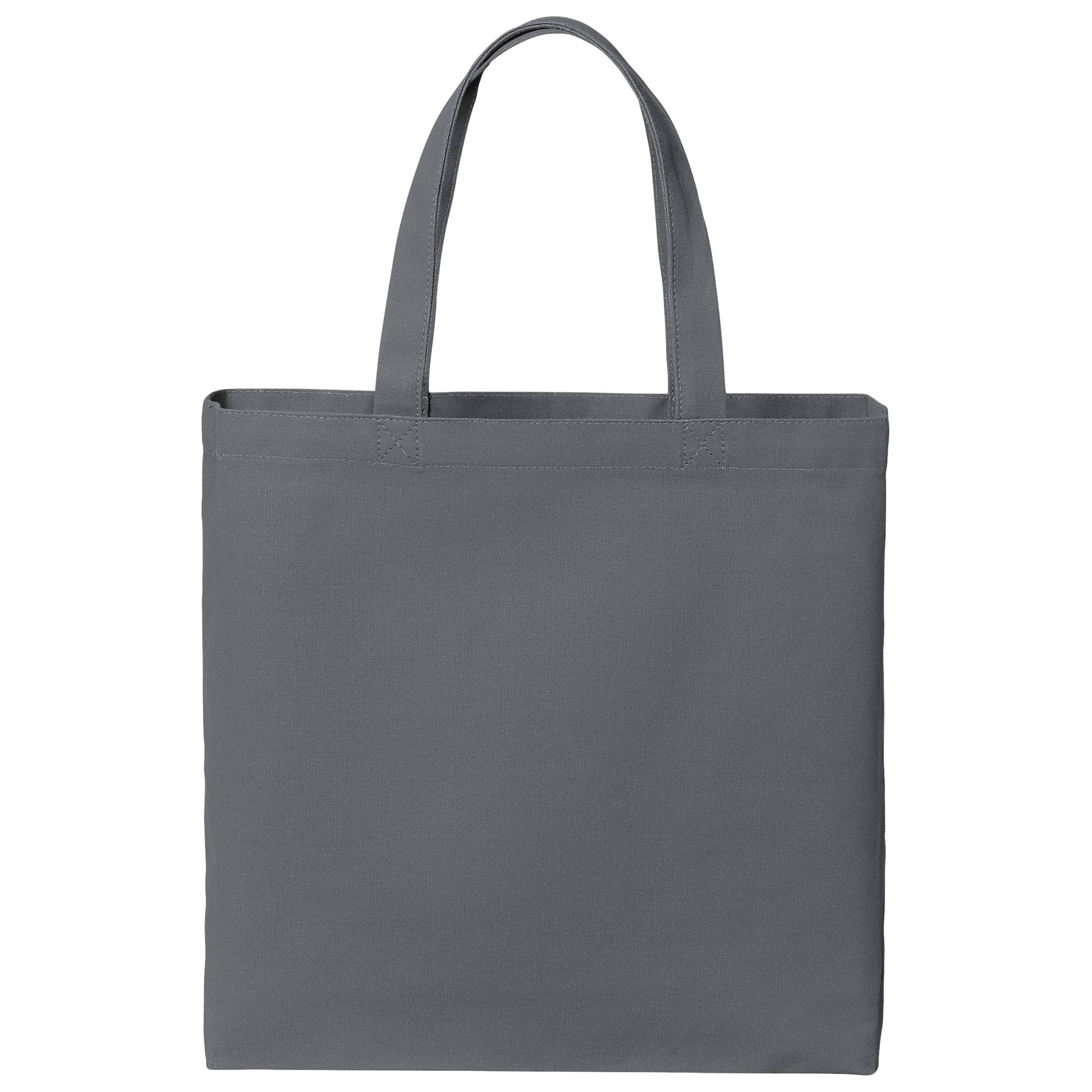 Port Authority BG424 Cotton Canvas Tote - Storm Grey | Full Source