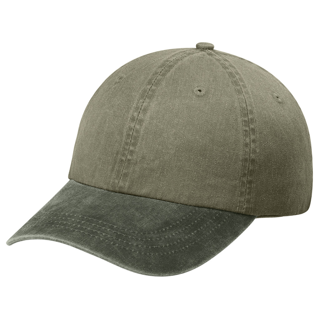 Port Authority CP83 Two-Tone Pigment-Dyed Cap - Khaki/Hunter | Full Source