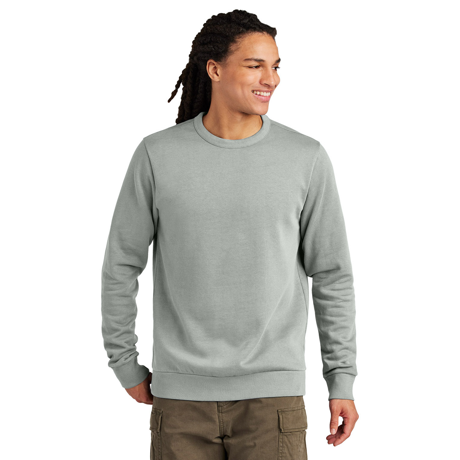 District DT2204 Wash Fleece Crew - Gusty Grey | Full Source