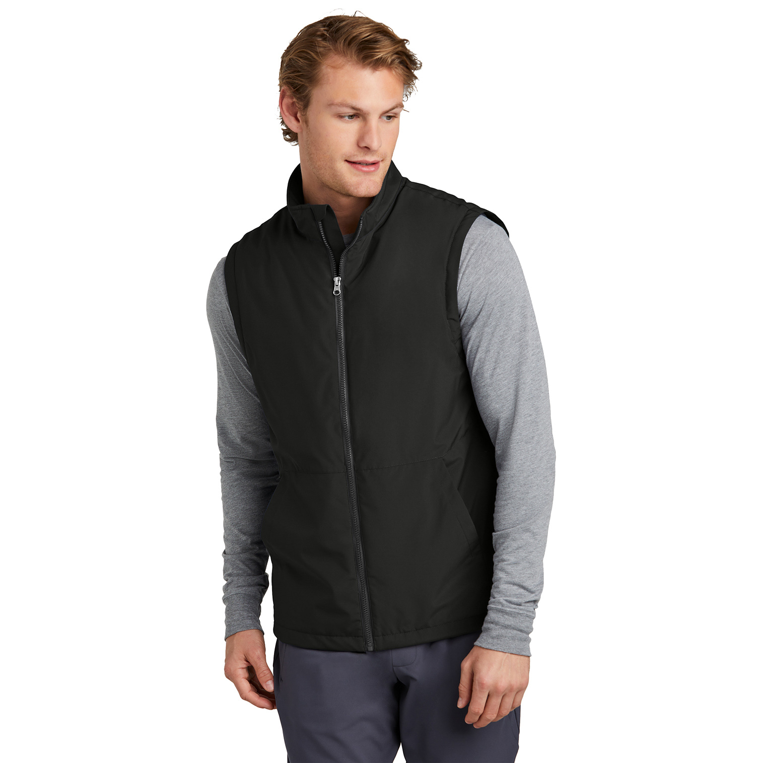 Sport-Tek JST57 Insulated Vest - Black | Full Source