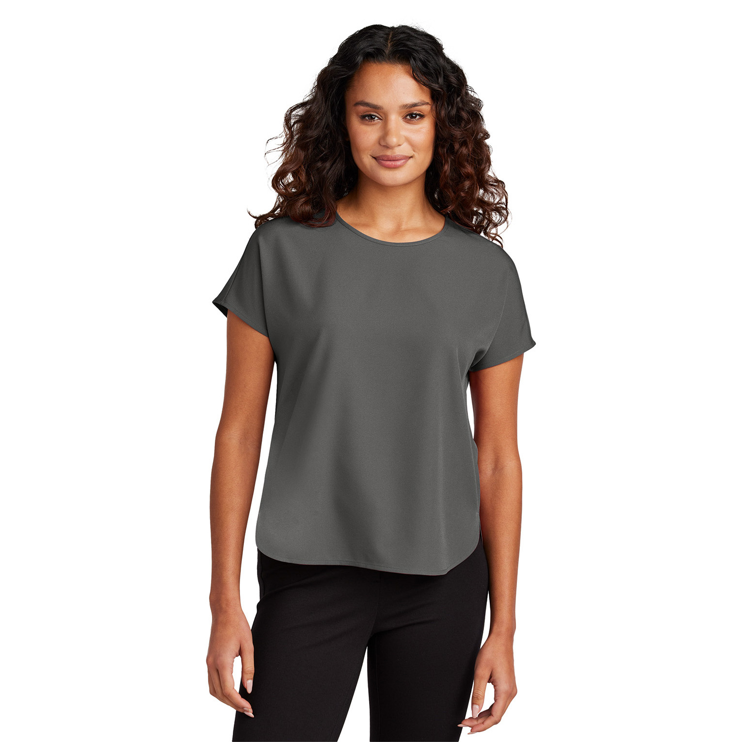 Mercer+Mettle MM2015 Women's Stretch Crepe Crew - Anchor Grey | Full Source