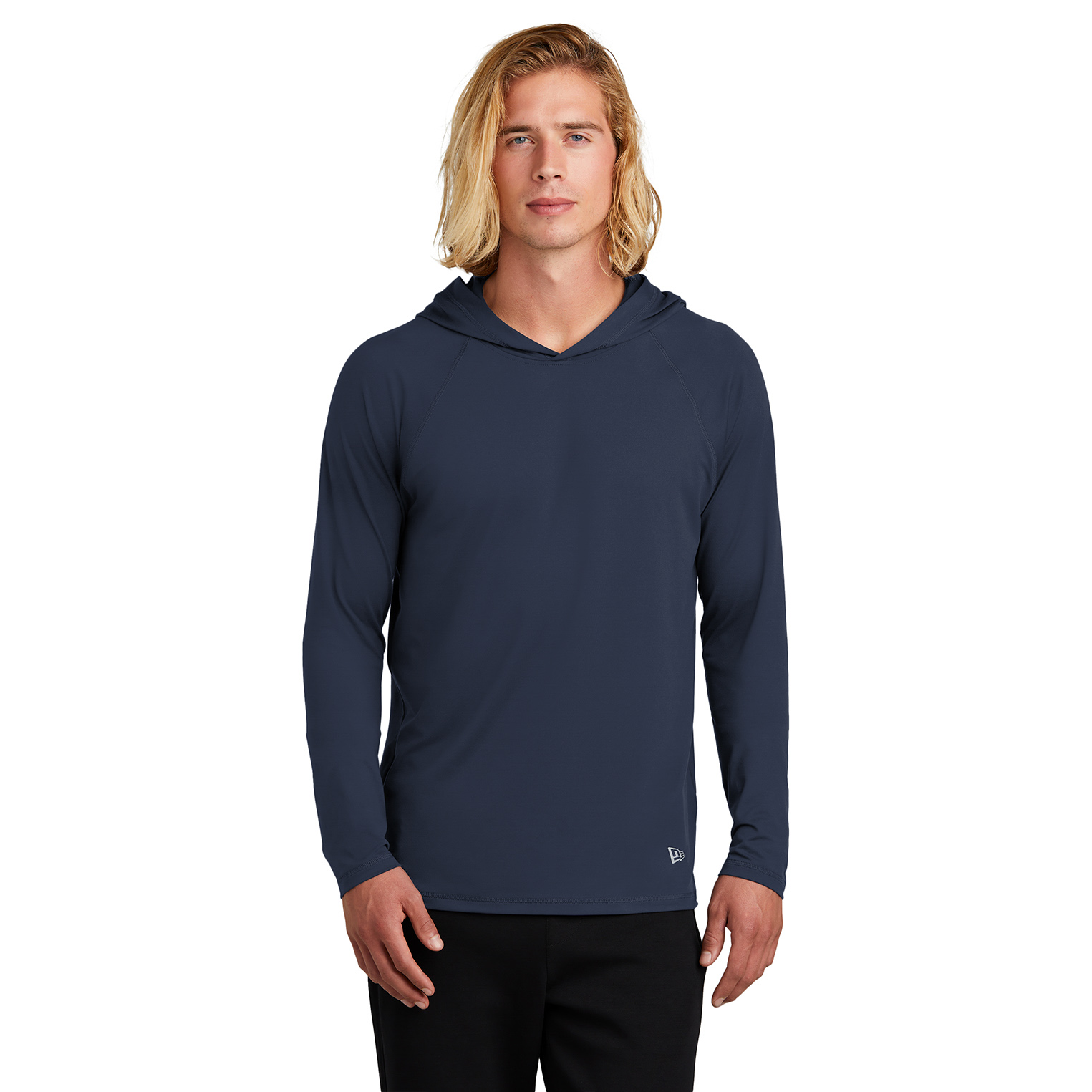 New Era NEA229 Power Long Sleeve Hoodie - True Navy | Full Source
