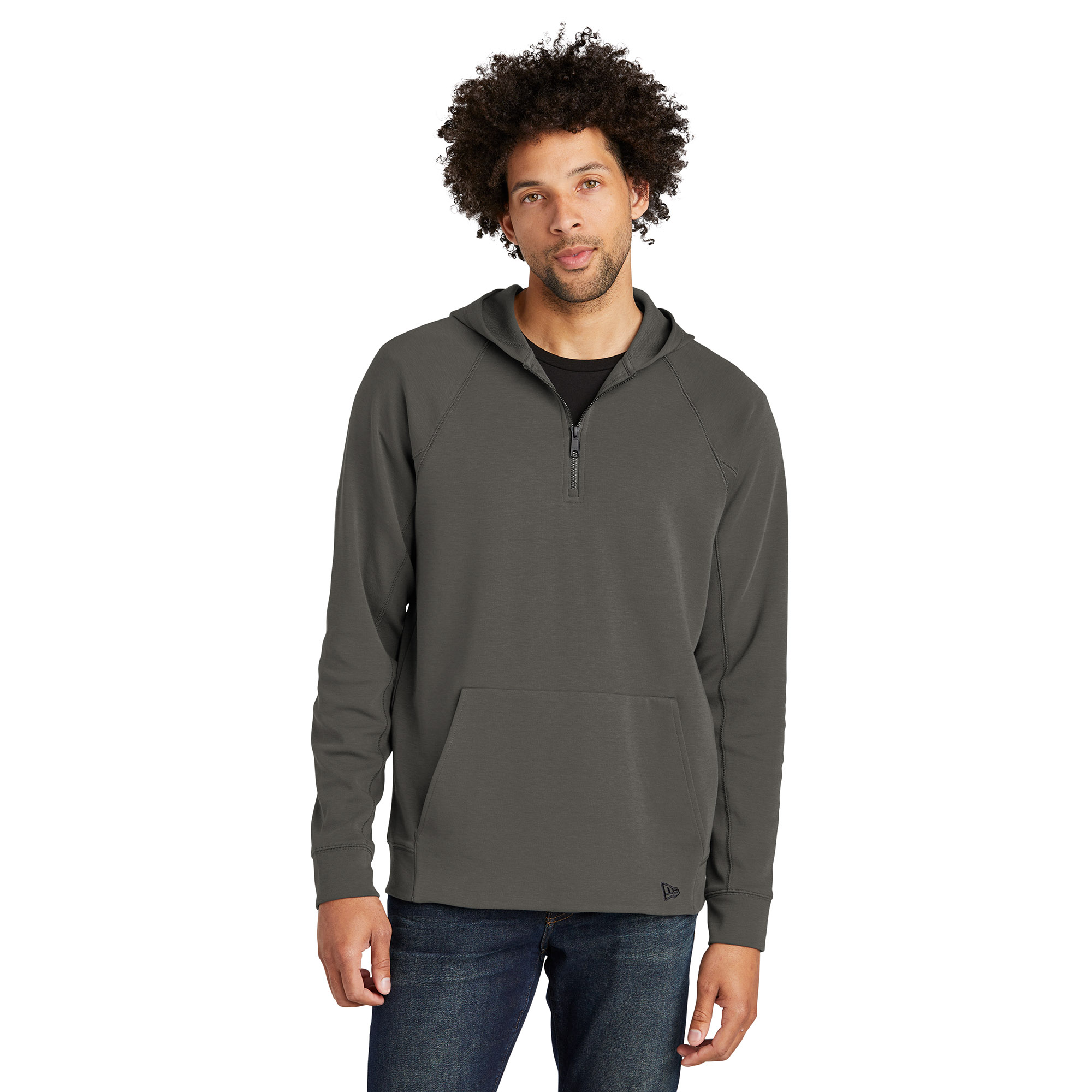 New Era NEA541 STS 1/4-Hoodie - Graphite | Full Source