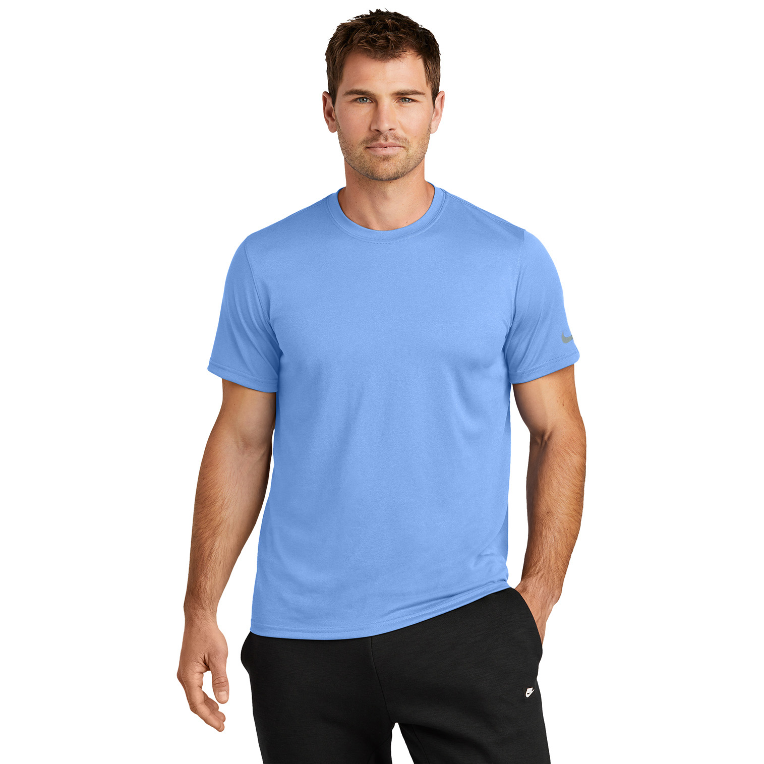 Nike NKDX8730 Swoosh Sleeve rLegend Tee - Valor Blue | Full Source