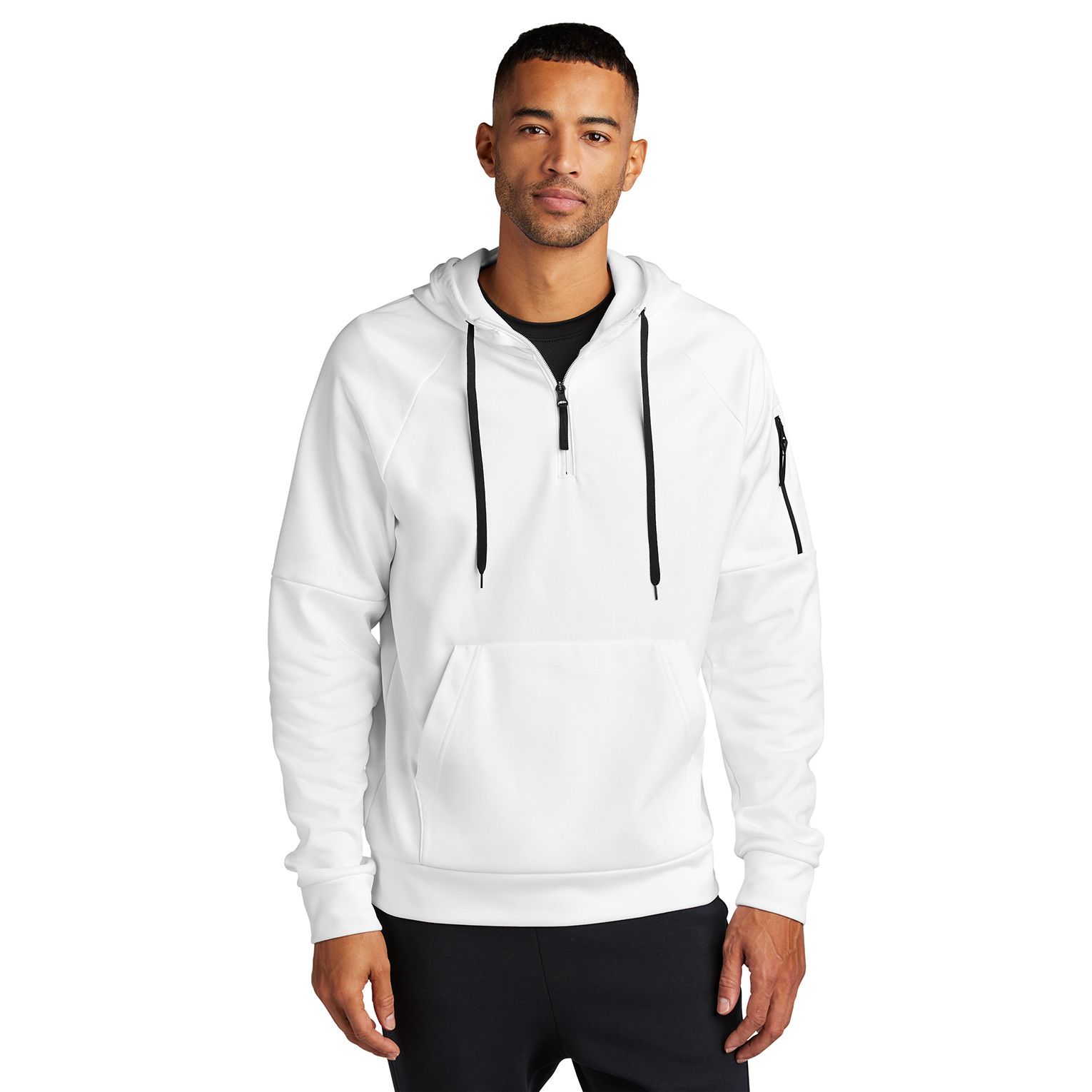 Nike NKFD9742 Therma-FIT Pocket 1/4-Zip Fleece Hoodie - White | Full Source