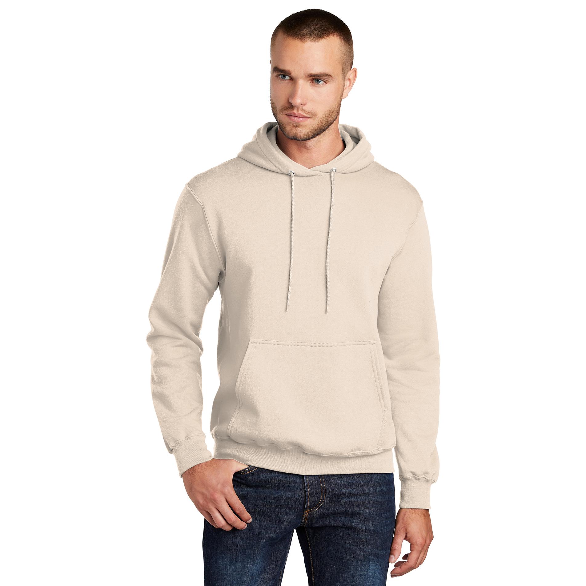 Port & Company PC78H Core Fleece Pullover Hooded Sweatshirt - Natural ...