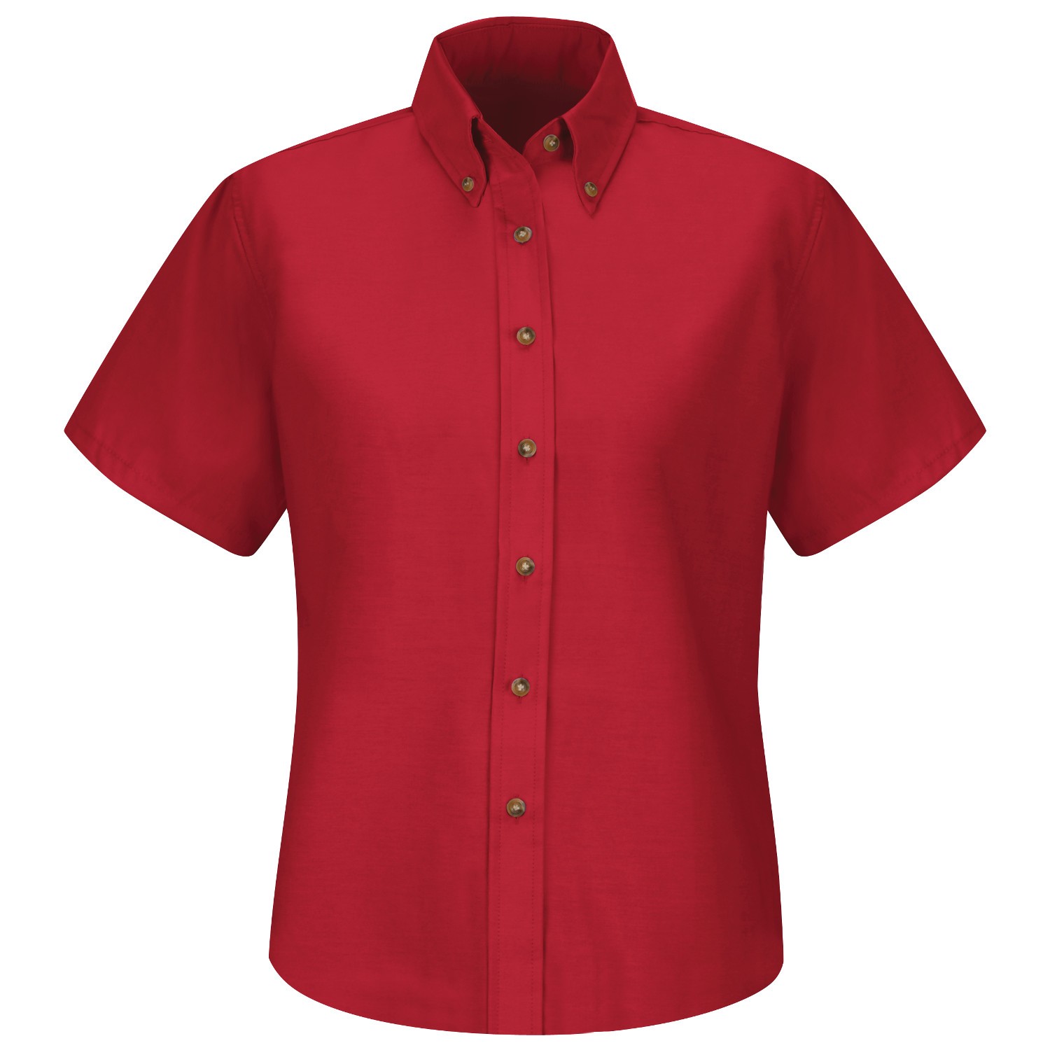 Red Kap SP81 Women's Poplin Dress Shirt - Short Sleeve - Red | Full Source