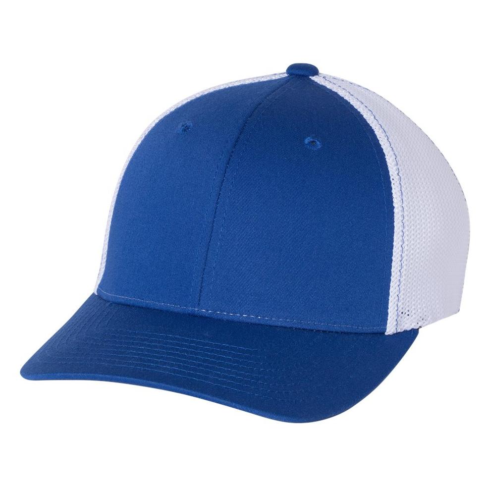 Richardson 110 Fitted Trucker Hat with R-Flex - Royal/White | Full Source