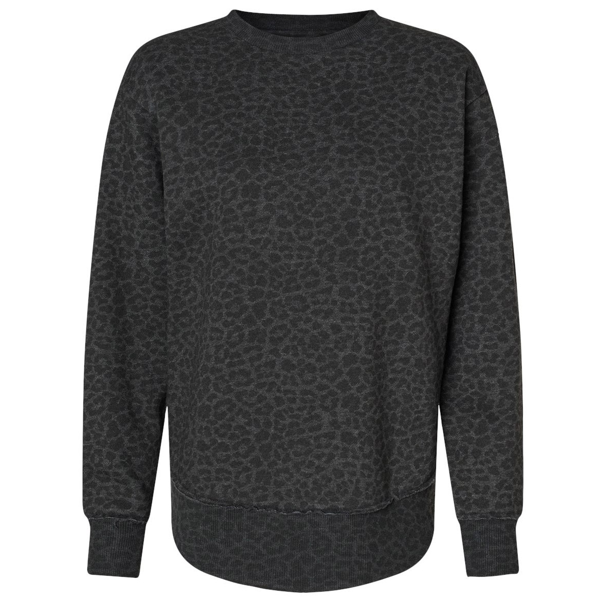 LAT 3525 Women's Weekend Fleece - Black Leopard | Full Source