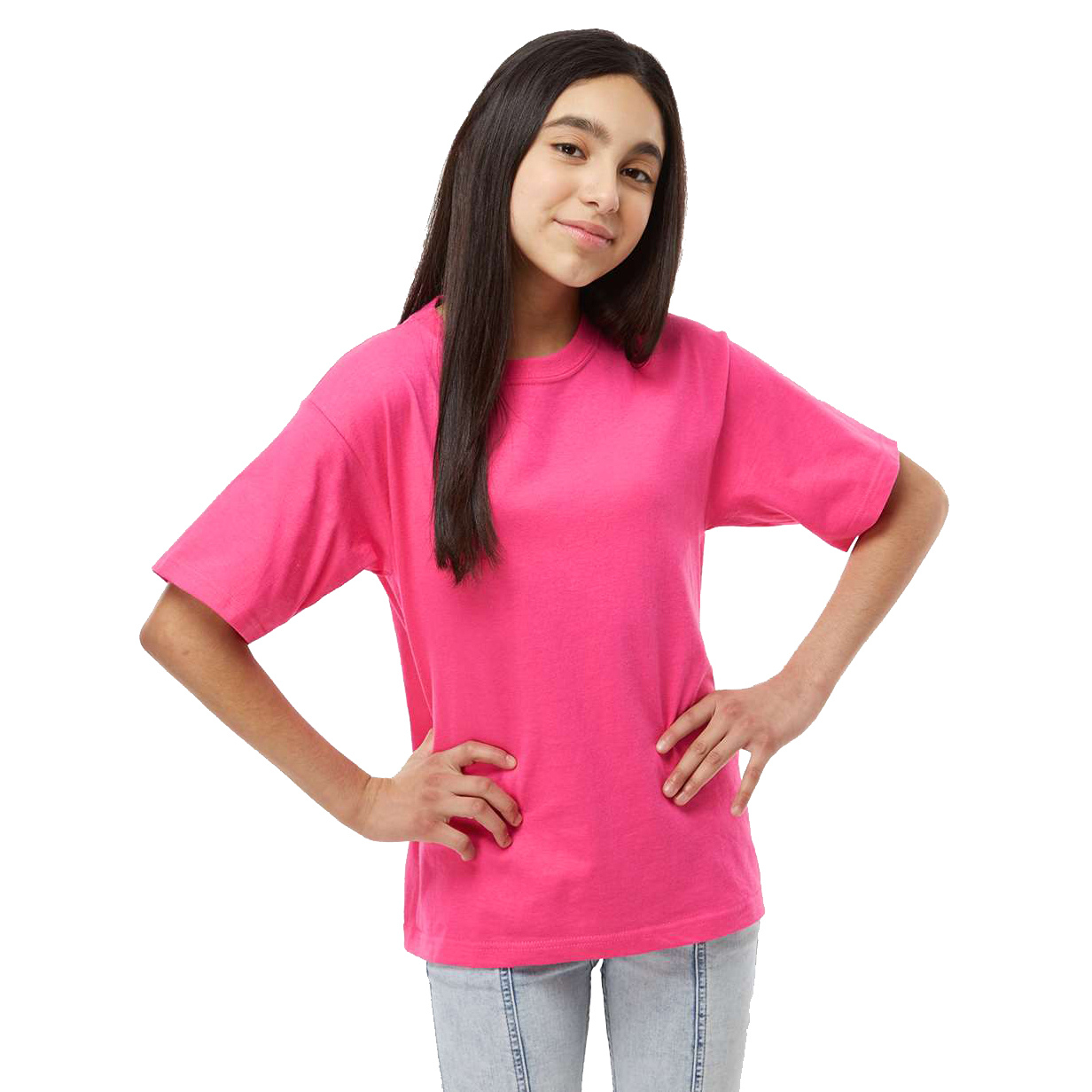 M&O 4850 Youth Gold Soft Touch T-Shirt - Heliconia | Full Source