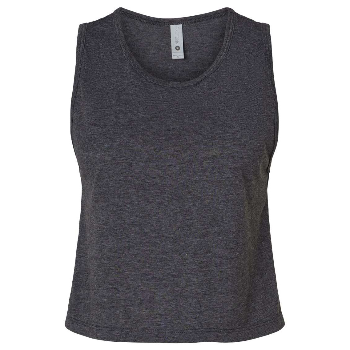 Next Level 5083 Women's Festival Crop Tank - Charcoal | Full Source