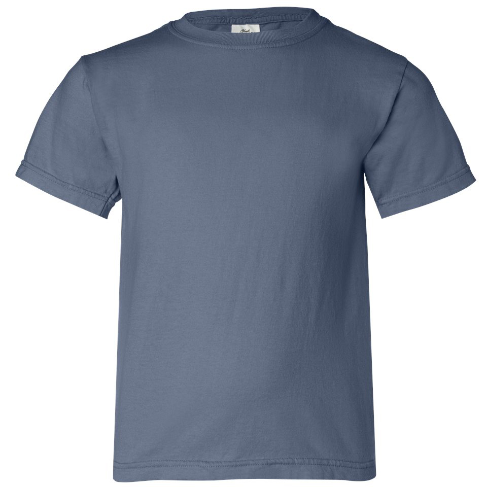 Comfort Colors 9018 Garment-Dyed Youth Midweight T-Shirt - Blue Jean ...