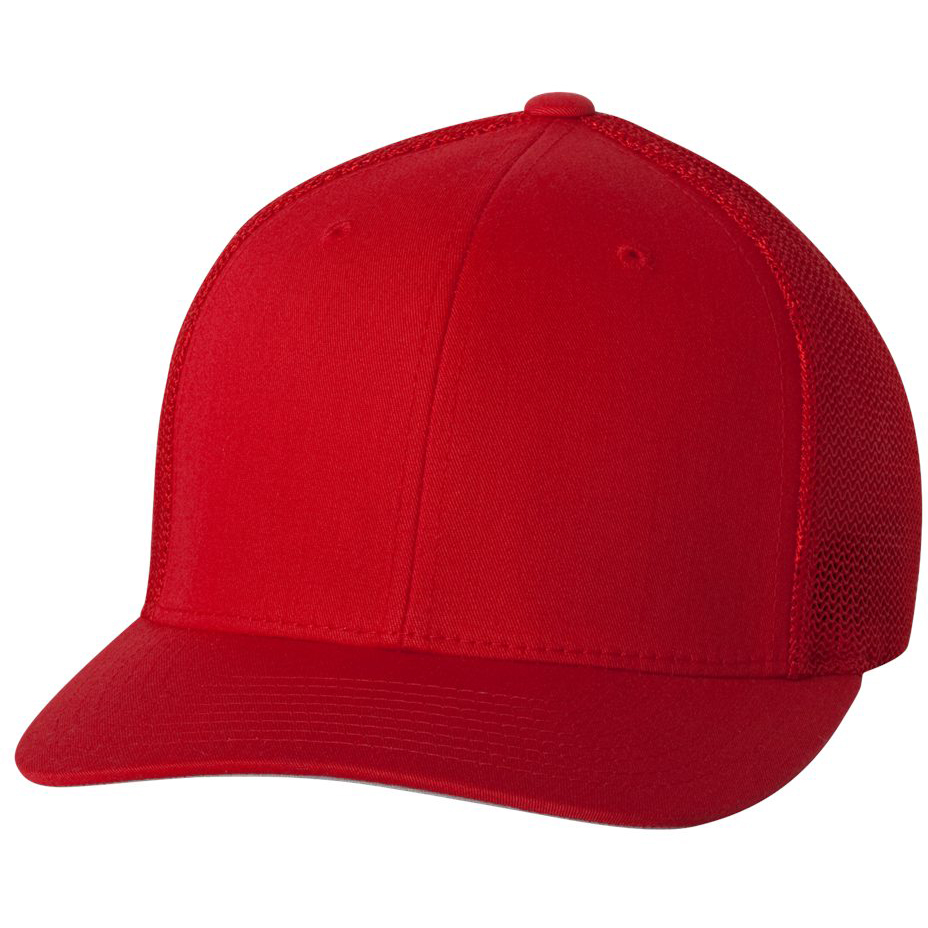 Flexfit 6511 Trucker Cap - Red | Full Source
