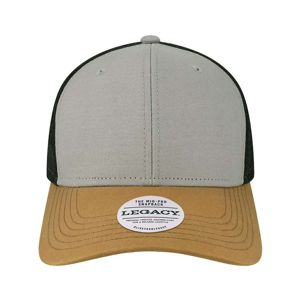 Legacy MPS Mid-Pro Snapback Trucker Cap - Grey/Caramel/Black | Full Source
