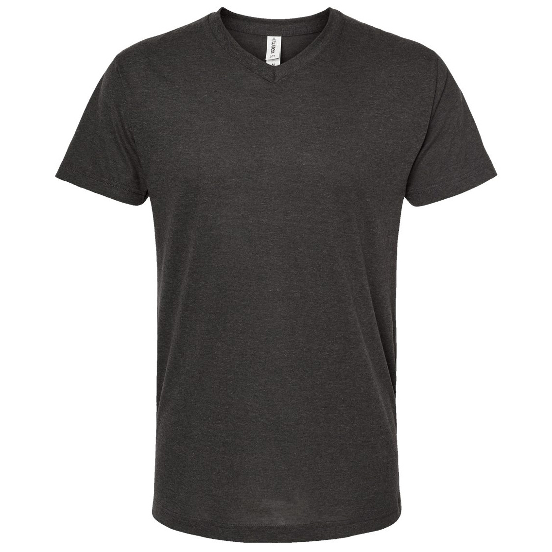 Tultex 207 Unisex Poly-Rich V-Neck T-Shirt - Heather Graphite | Full Source