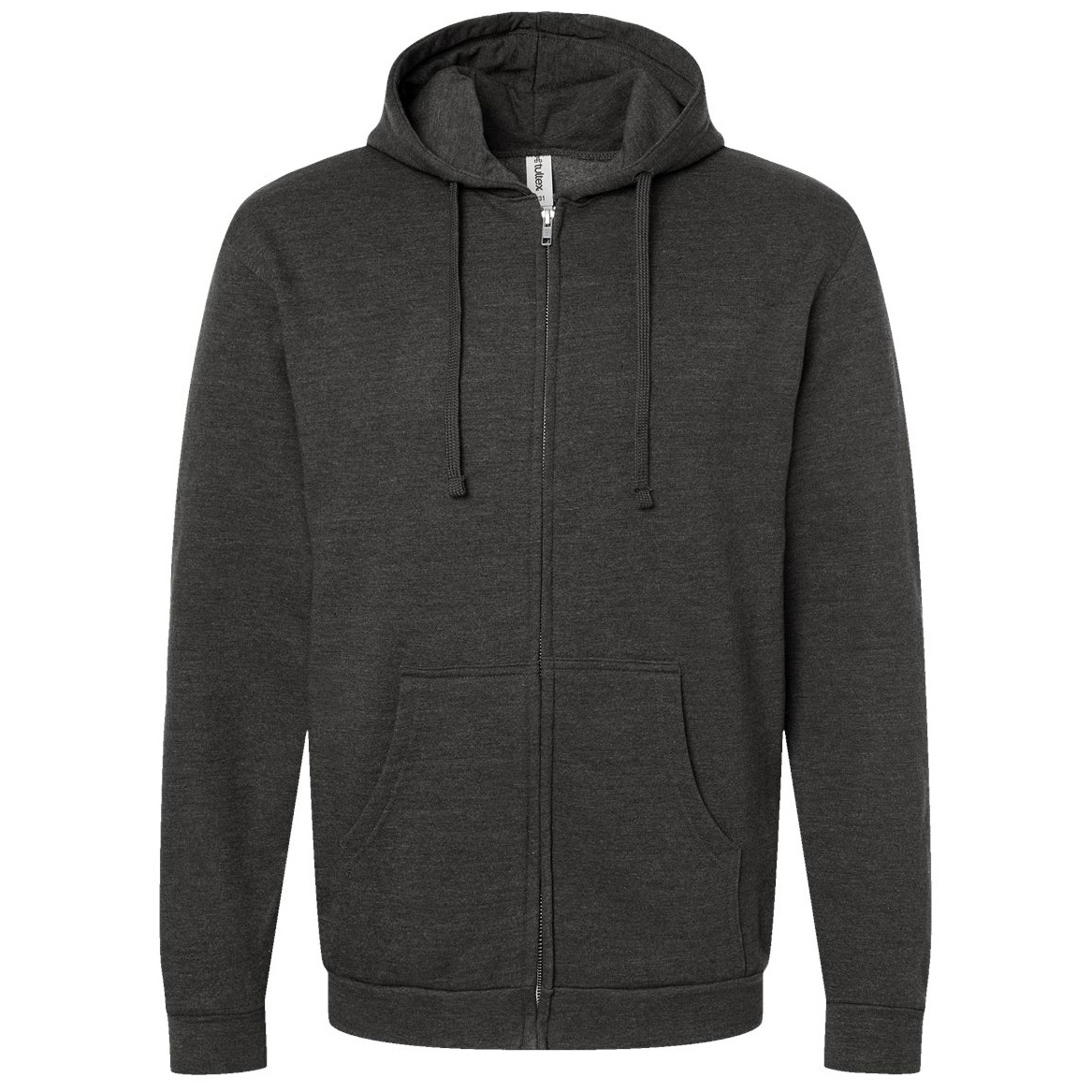 Tultex 331 Unisex Full-Zip Hooded Sweatshirt - Heather Graphite | Full ...