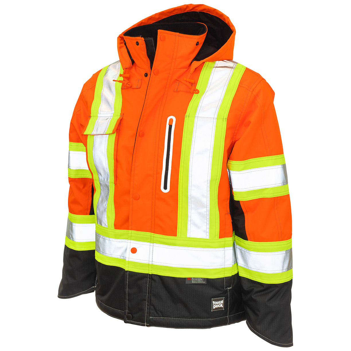 Tough Duck S245 Type R Class 3 Ripstop Fleece Lined Safety Jacket - Orange | Full Source