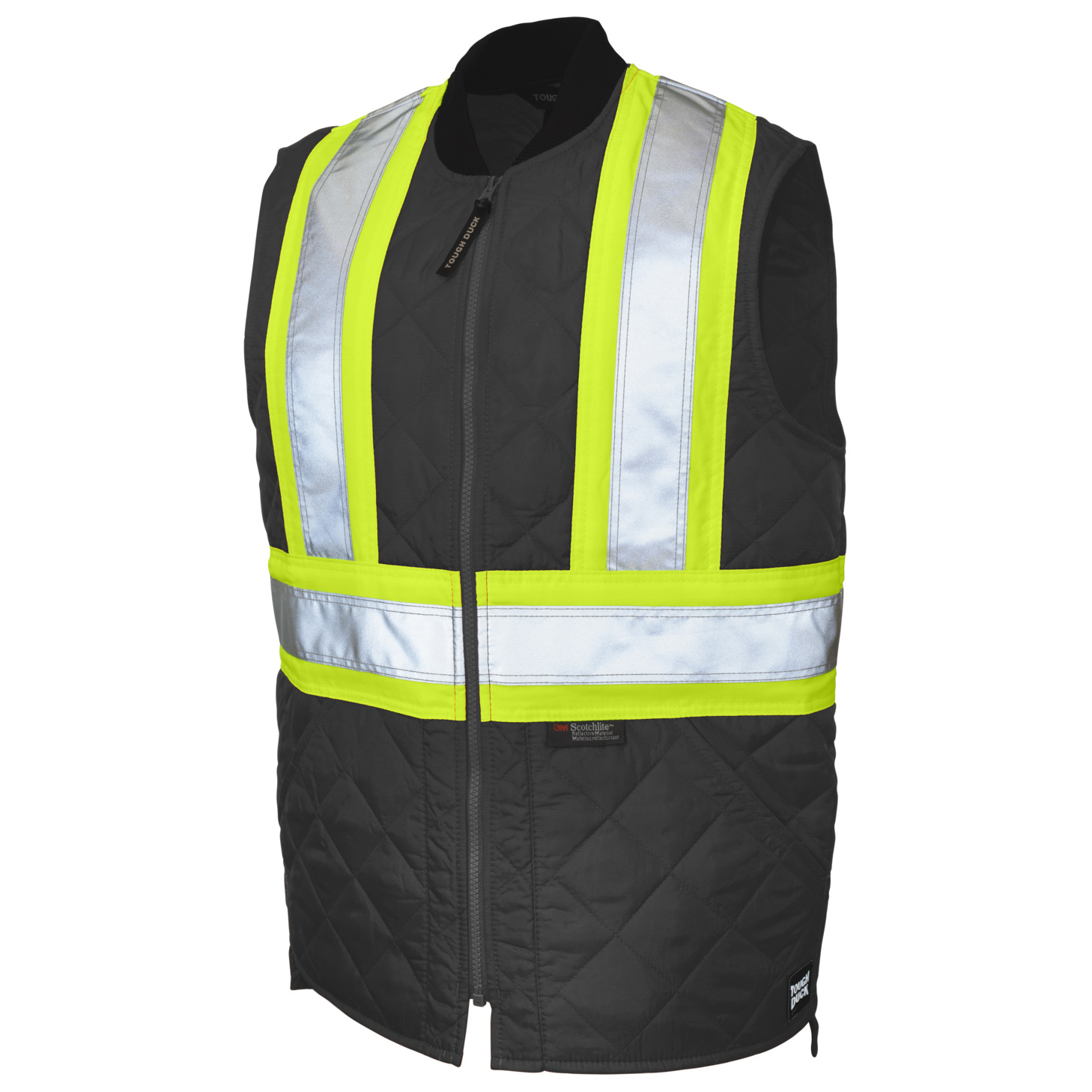Tough Duck SV05 Type O Class 1 Quilted Freezer Safety Vest - Black ...
