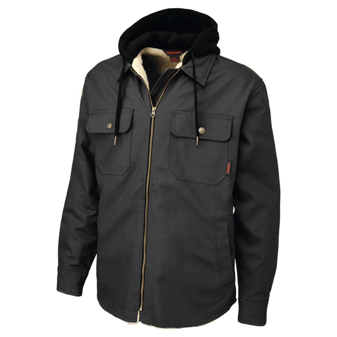 Tough Duck WS03 Sherpa Lined Duck Jac-Shirt - Black | Full Source