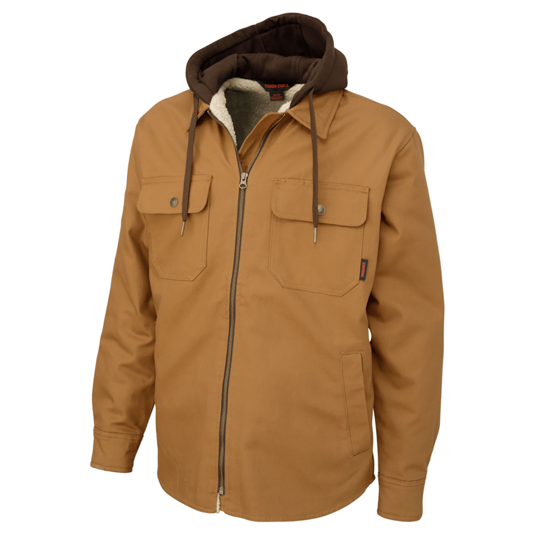 Tough Duck WS03 Sherpa Lined Duck Jac-Shirt - Brown | Full Source