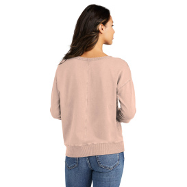 Port & Company LPC098V Ladies Beach Wash Garment-Dyed V-Neck Sweatshirt ...